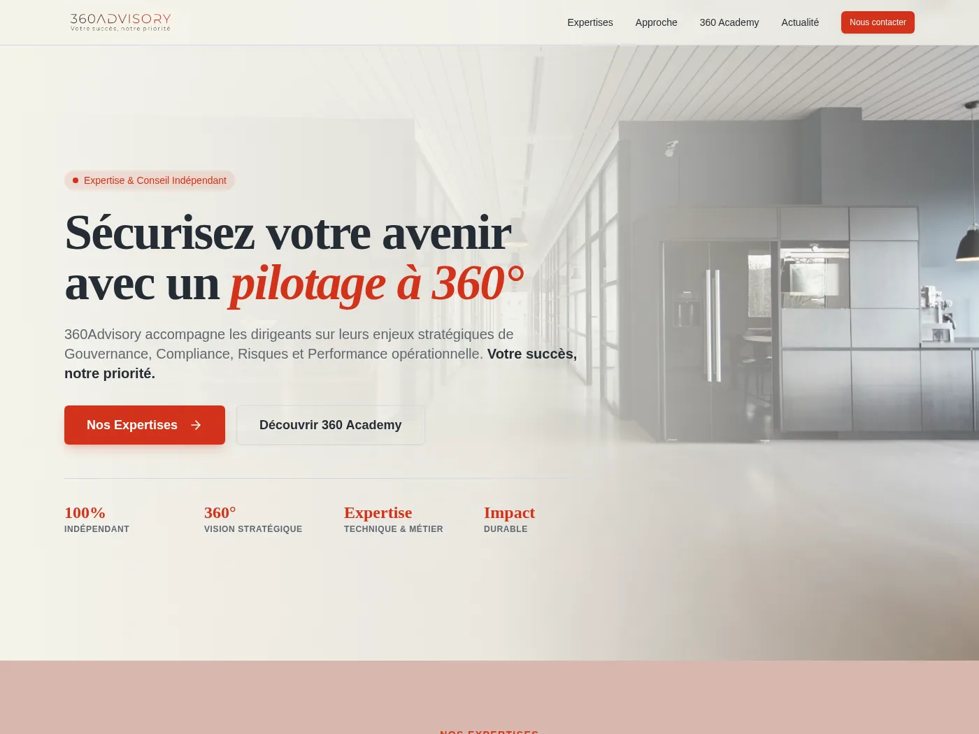 360Advisory Landing Page