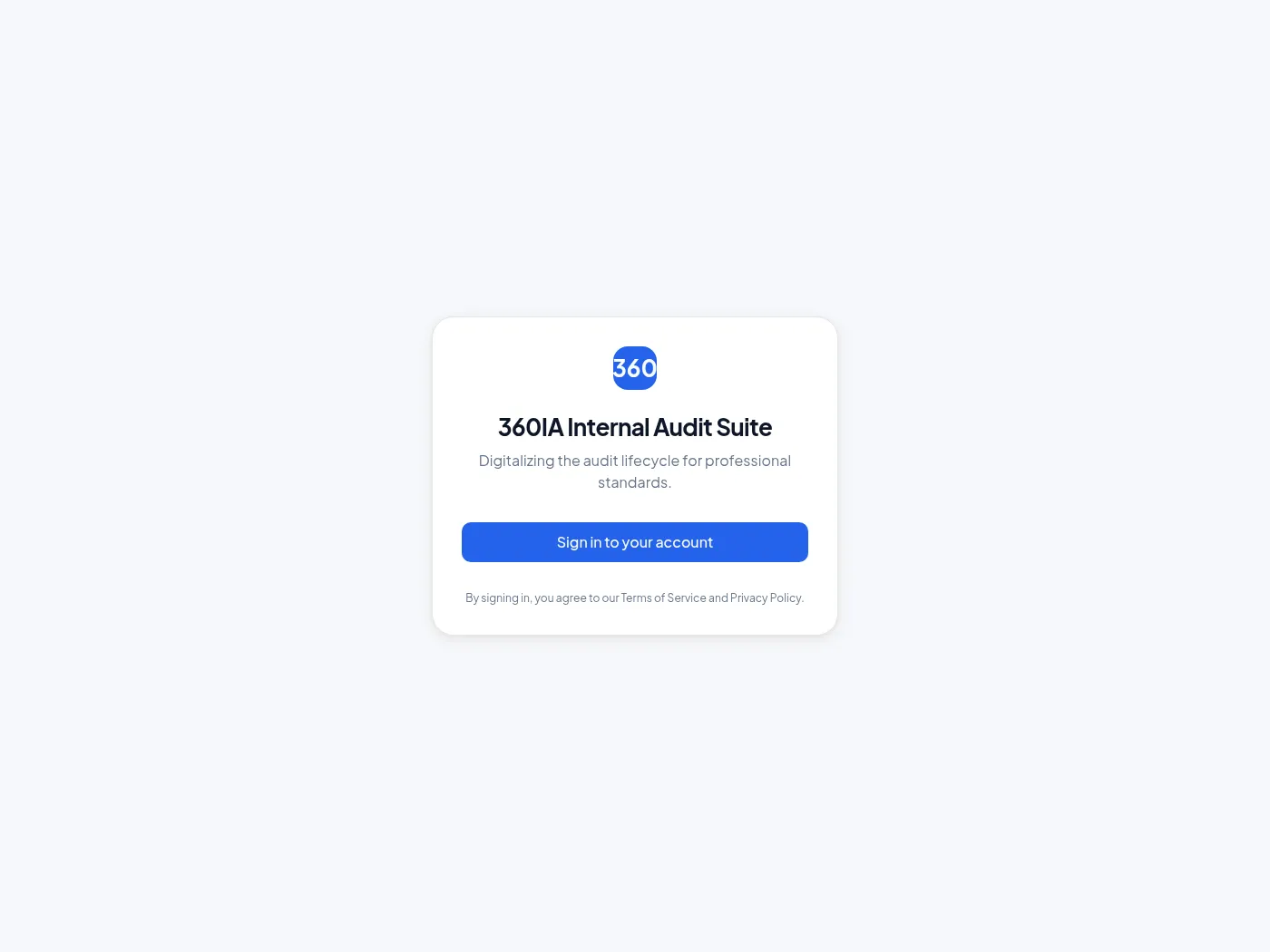 360IA Internal Audit Suite