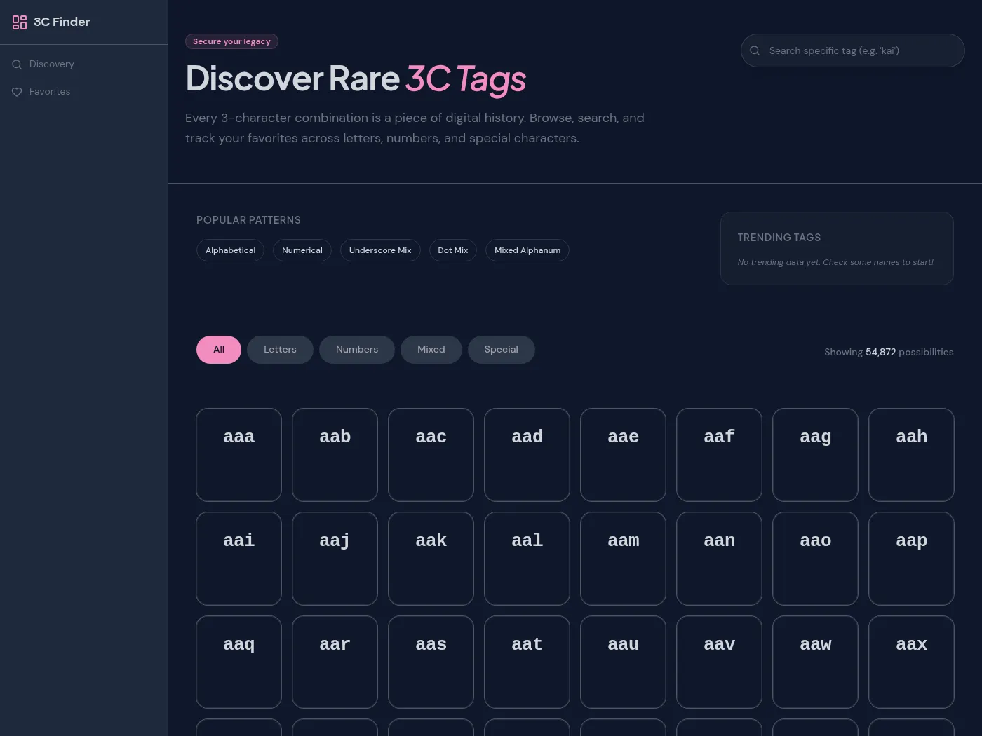 3C Username Finder