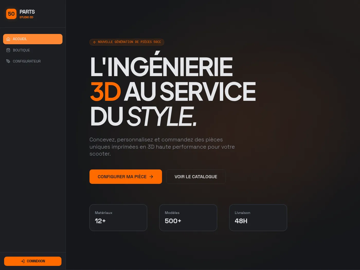 3D 50cc Parts Shop