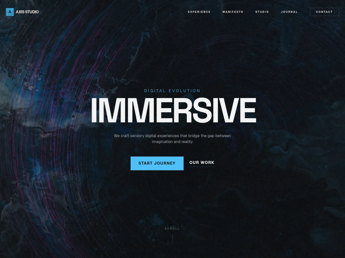 Immersive 3D Agency Site