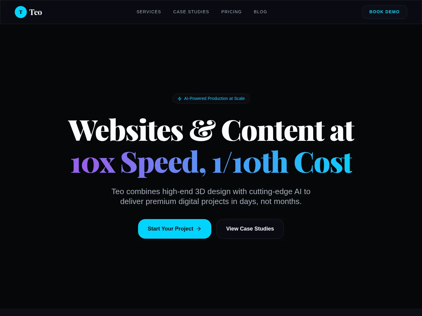 3D AI Marketing Site