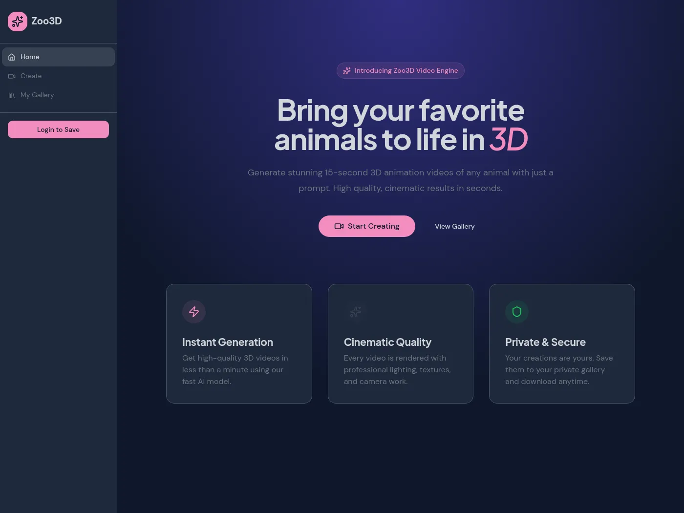 3D Animal Video Maker