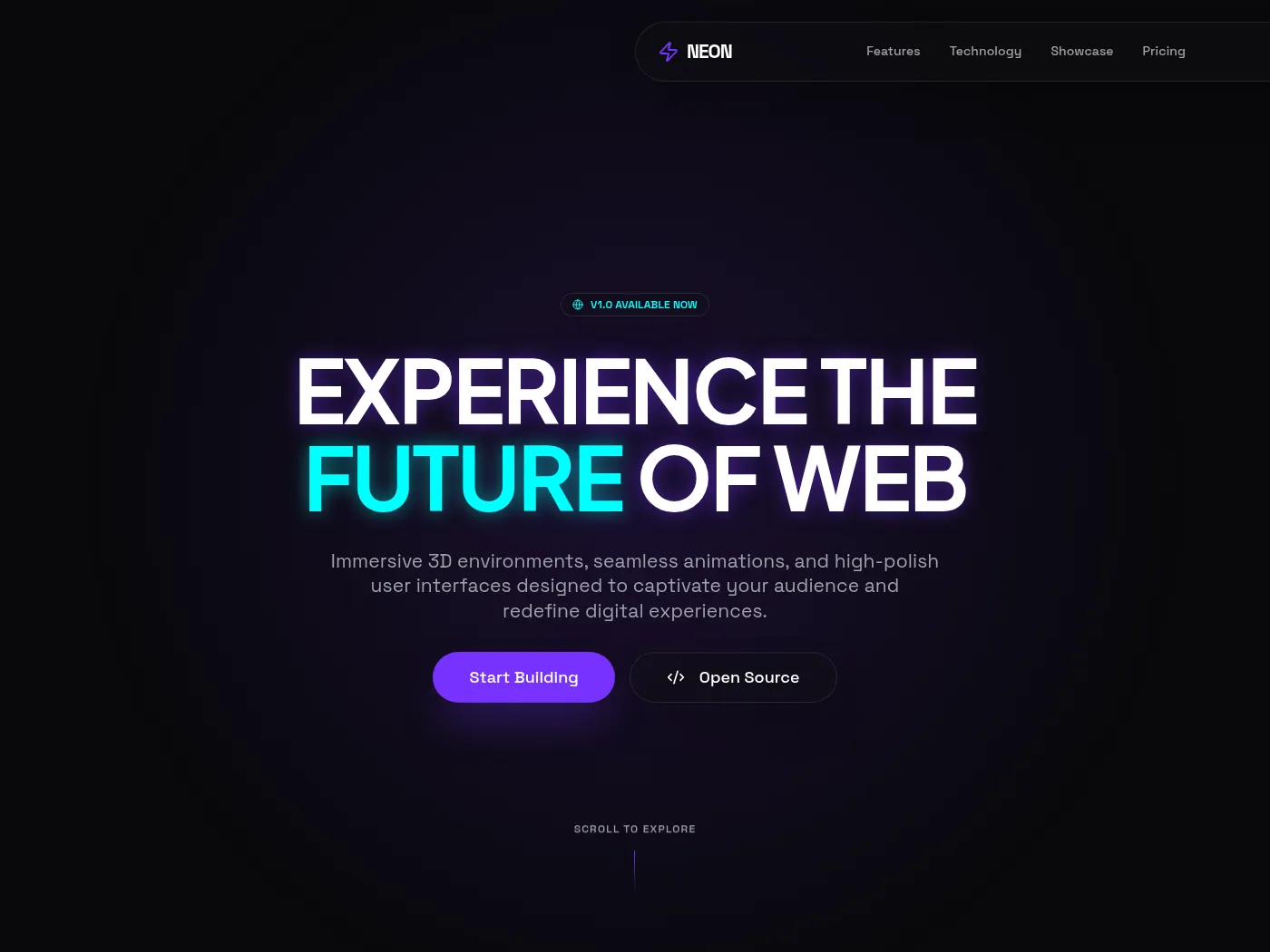 3D Animated UI Site