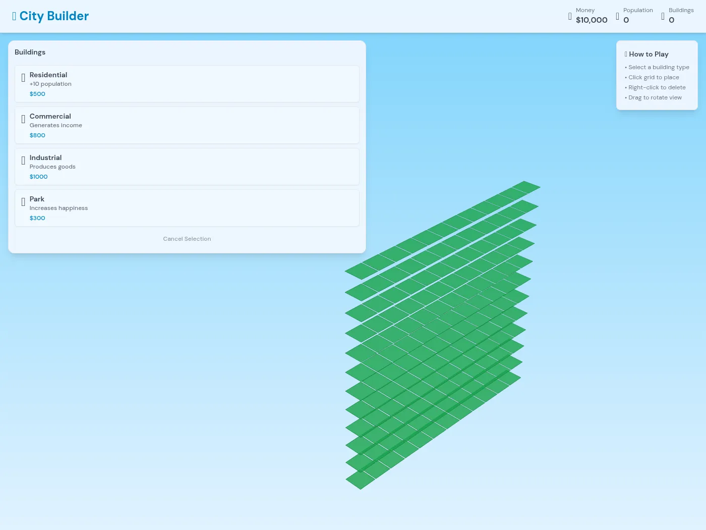 3D City Builder Game