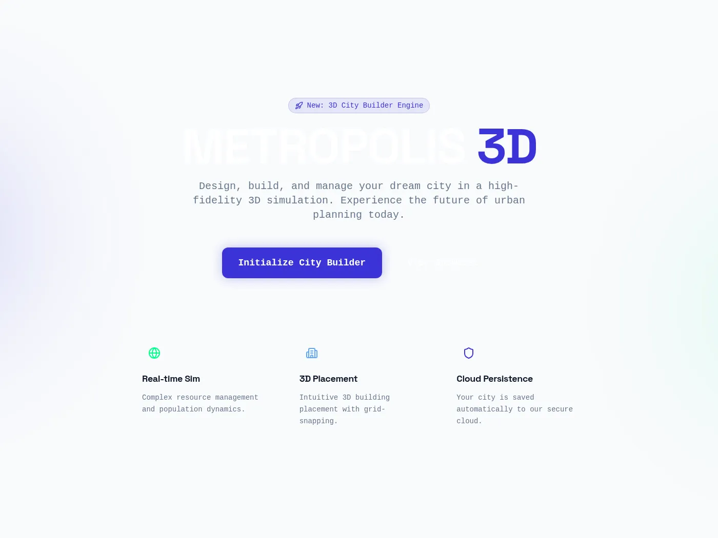 3D City Builder Game