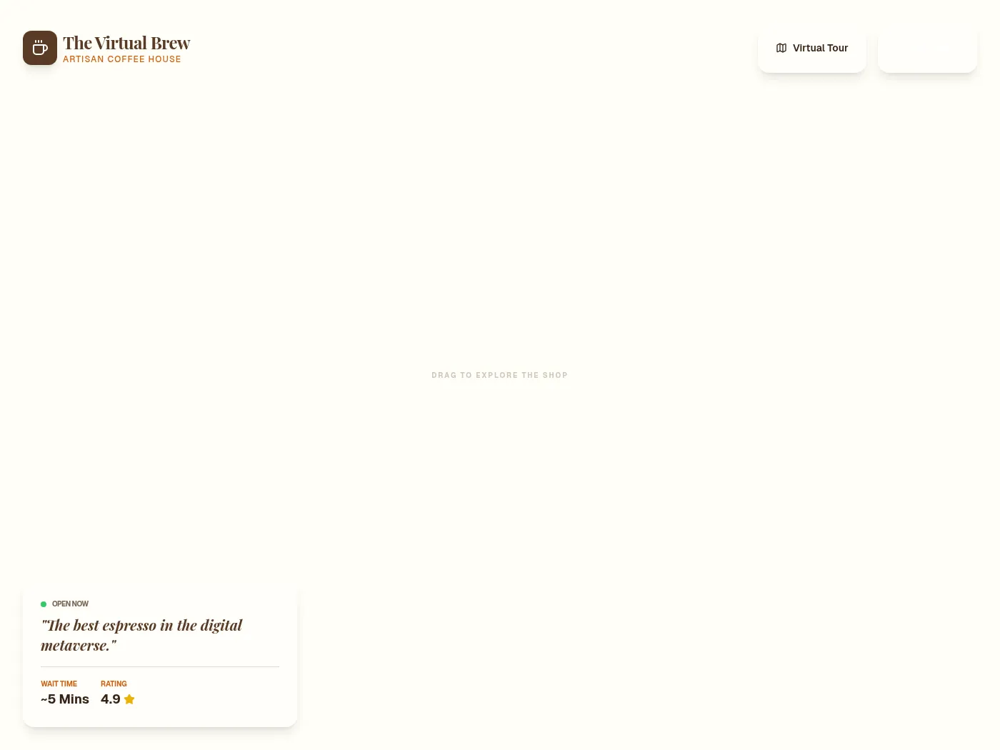 3D Coffee Shop Web