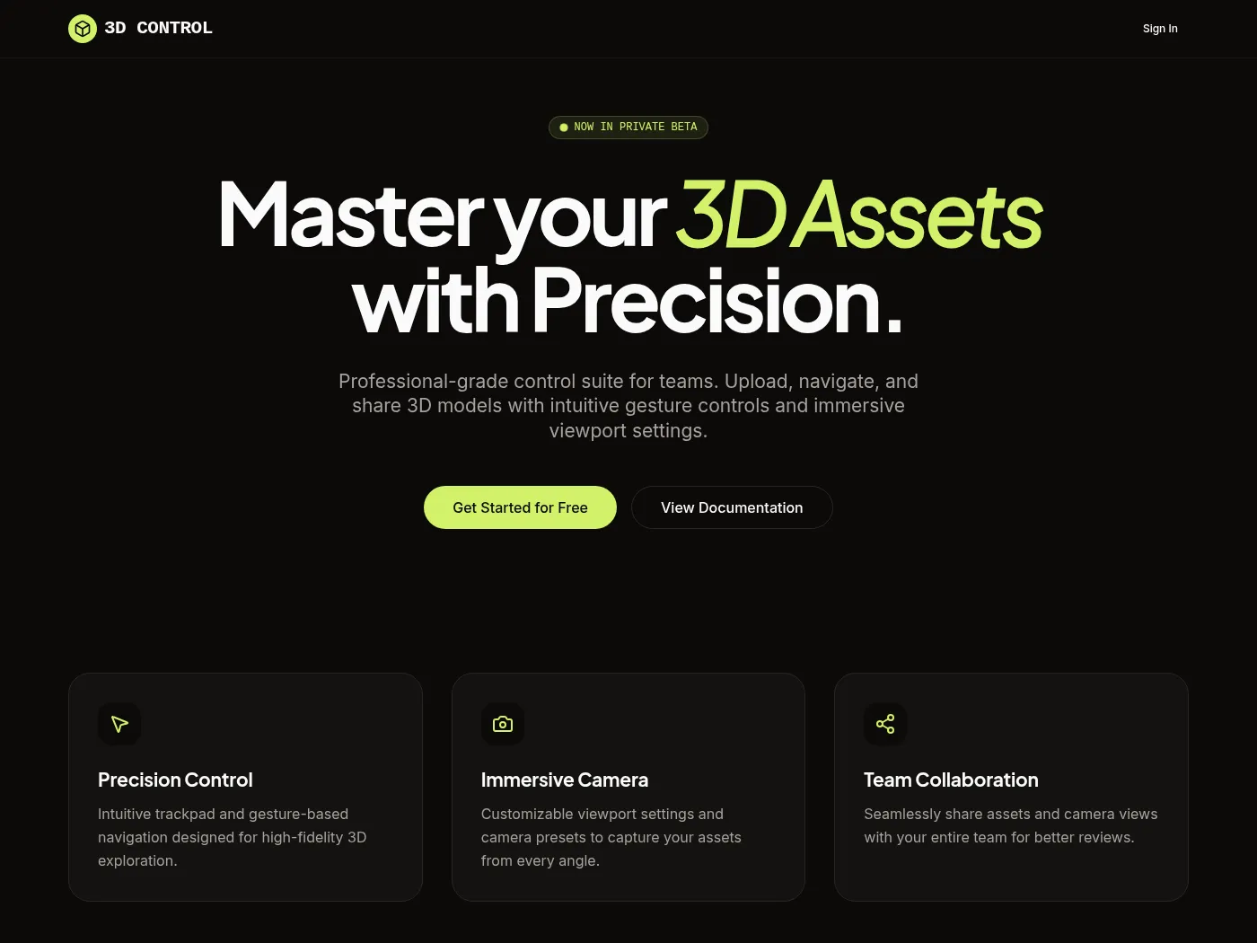 3D Control Suite