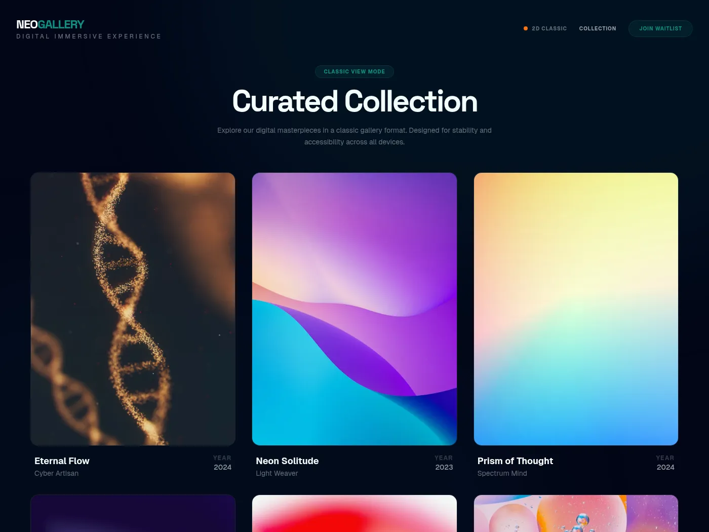 3D Gallery Showcase