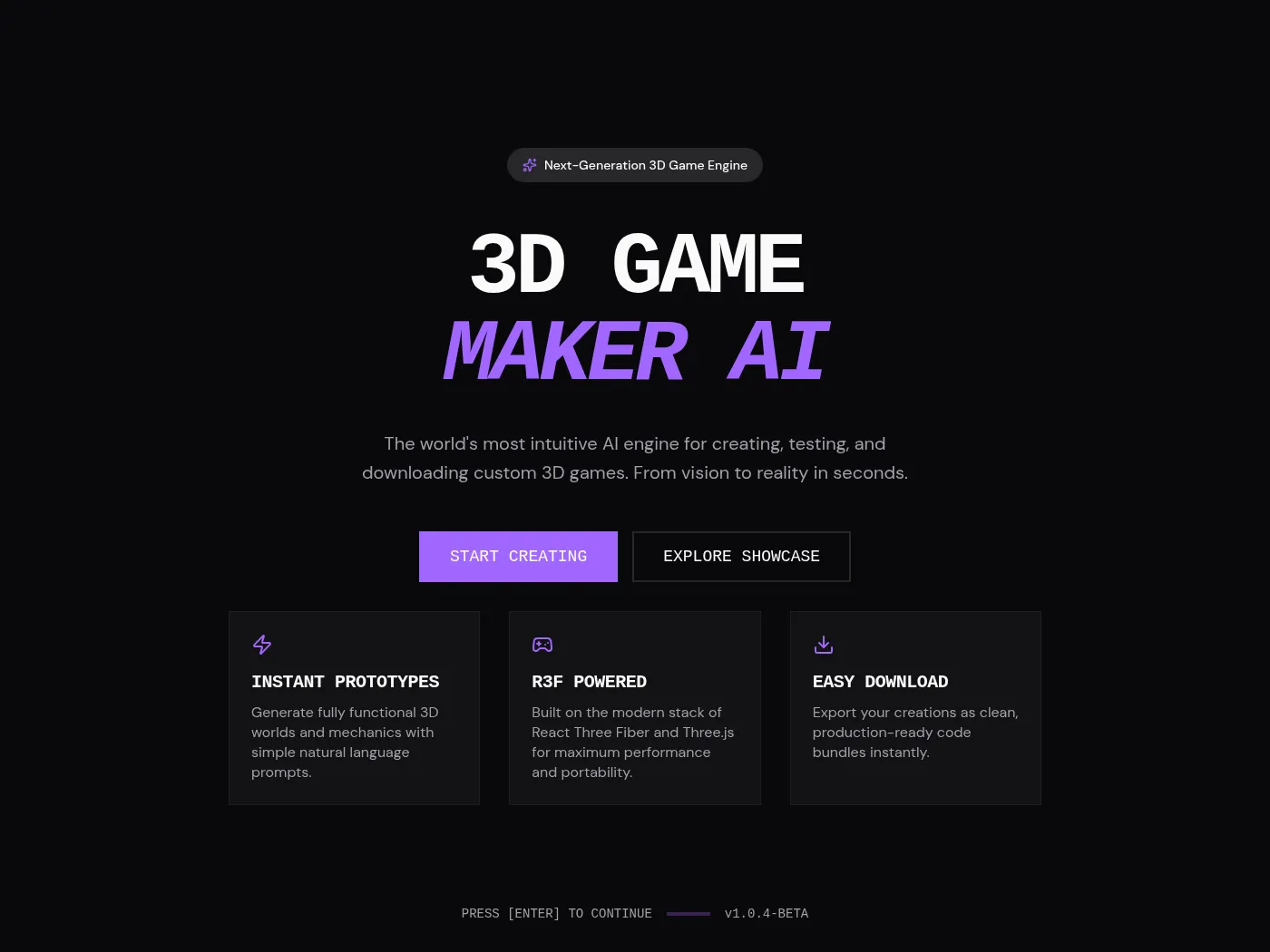 3D Game Maker AI