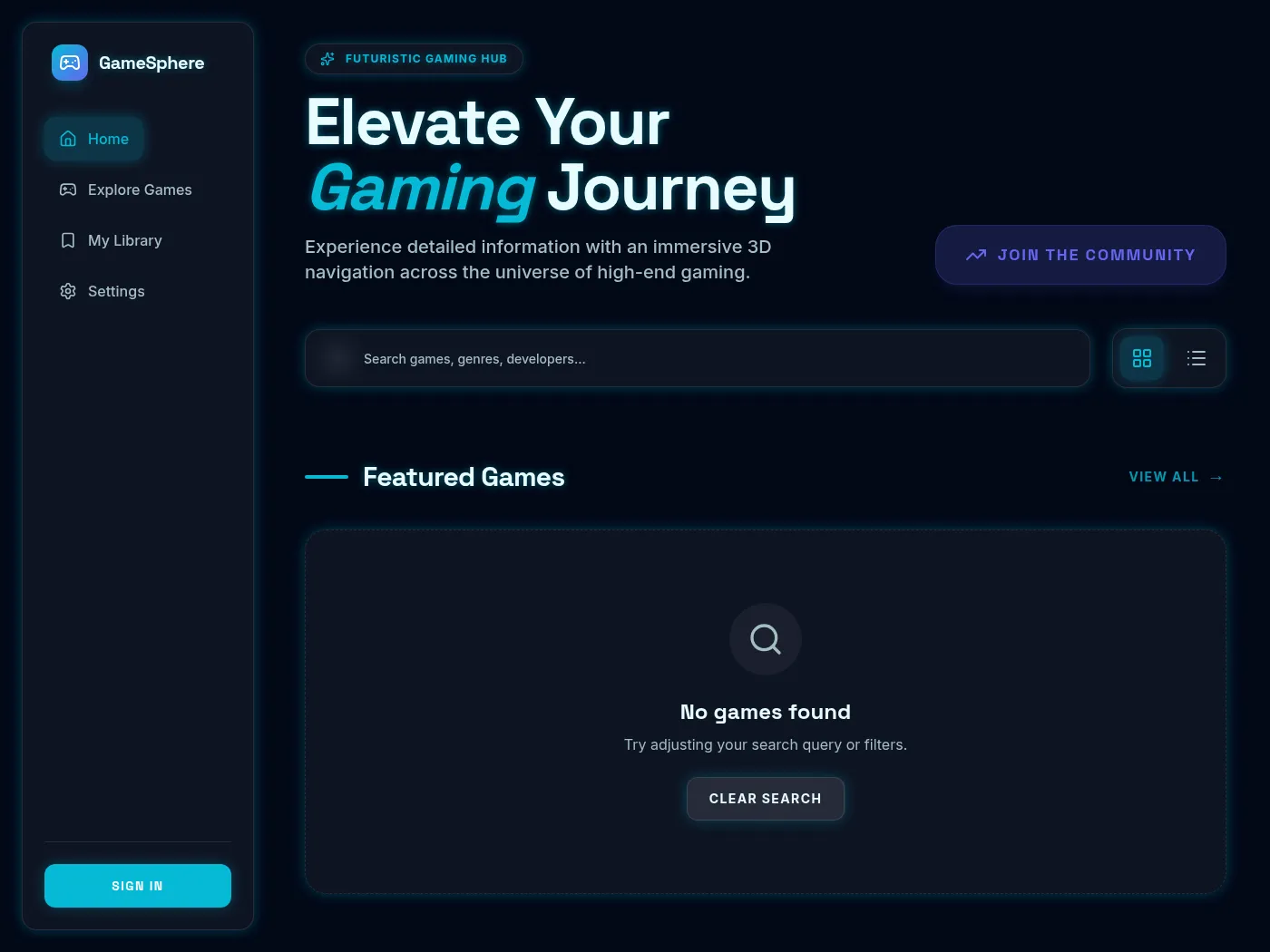 GameSphere 3D Web