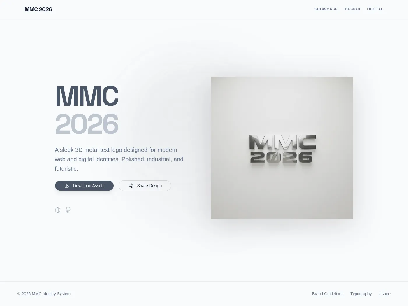 3D Metal MMC Logo
