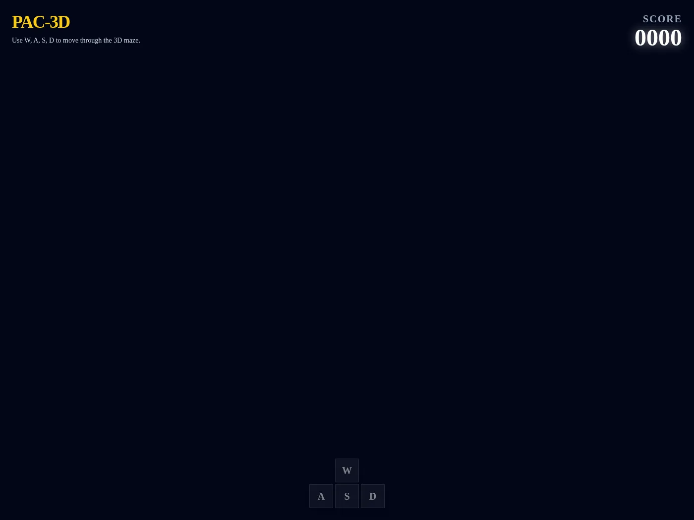 3D-Look Pacman Game