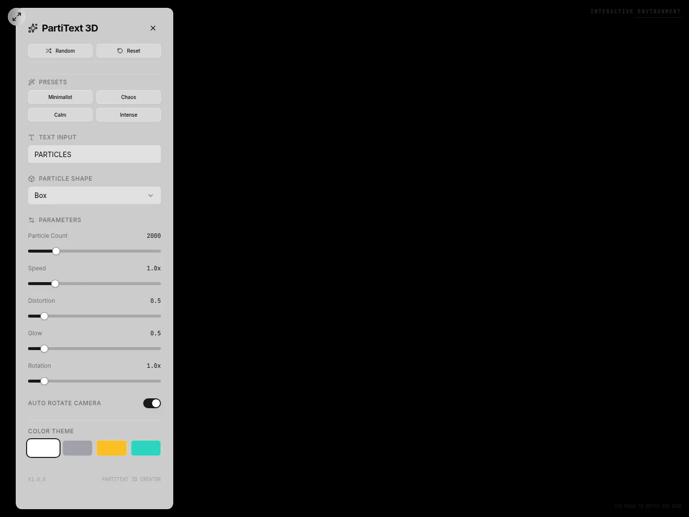 PartiText 3D Creator