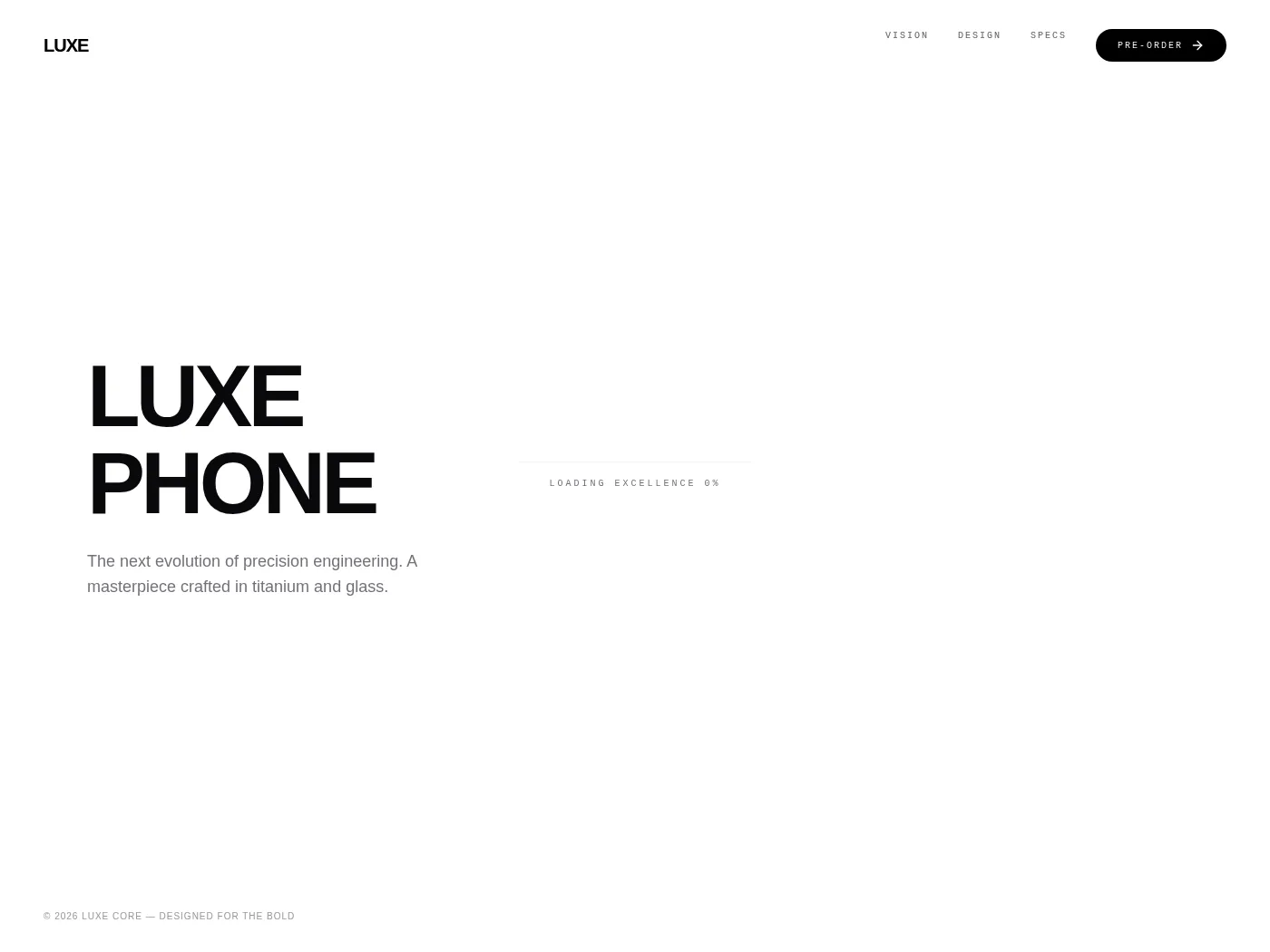 LuxePhone 3D Landing