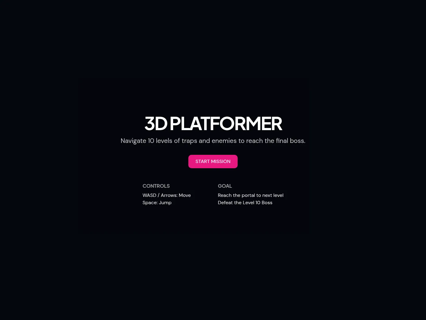 Side-Scroll 3D Platformer
