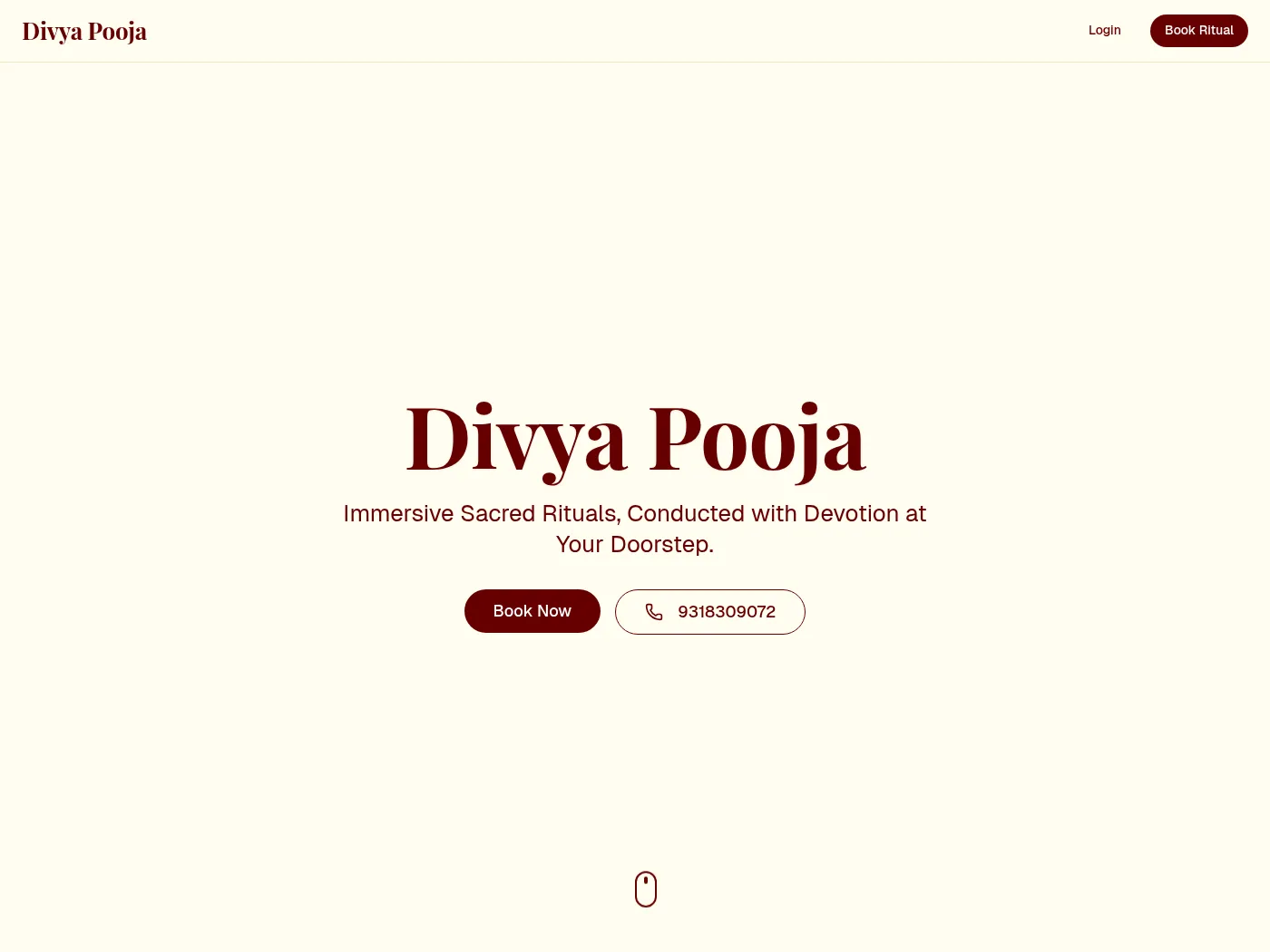 Pooja 3D Booking Portal