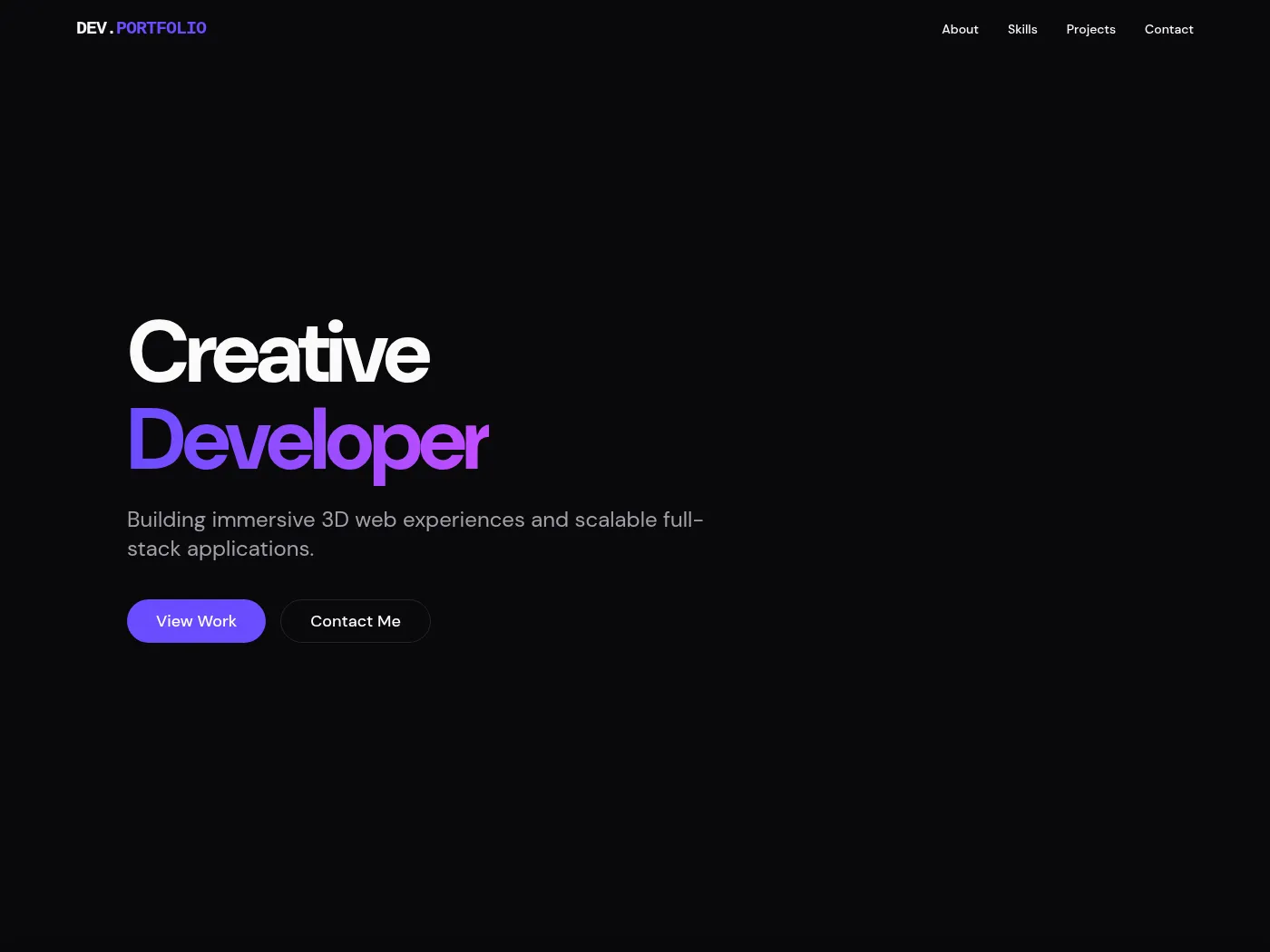 3D Portfolio for BTech