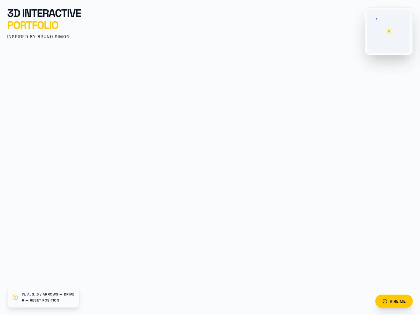 3D Interactive Portfolio
