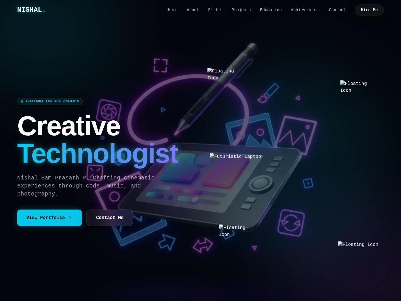 Cinematic 3D Designer Portfolio