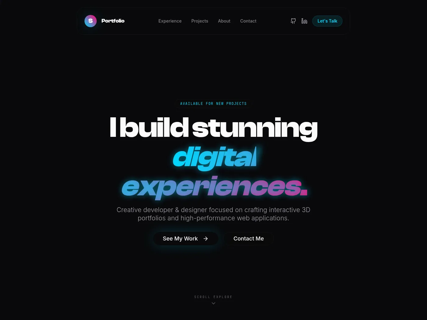 3D Portfolio Gallery