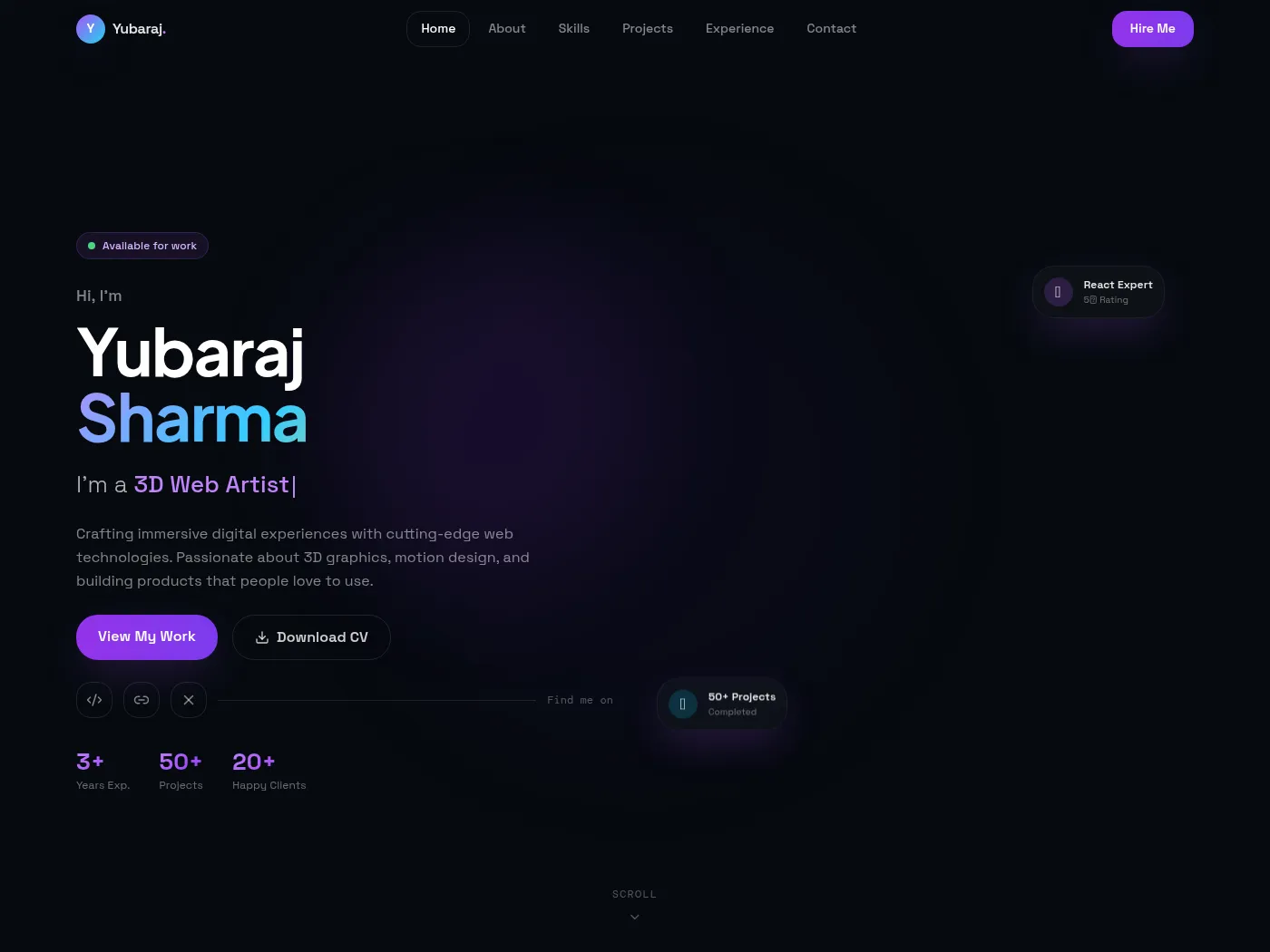 3D Animated Portfolio