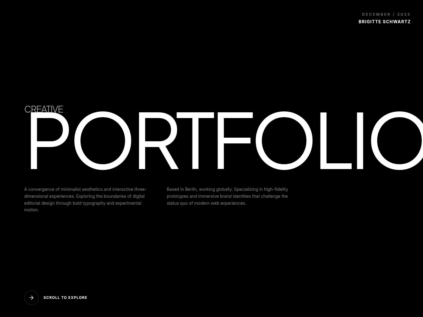 3D Portfolio Web