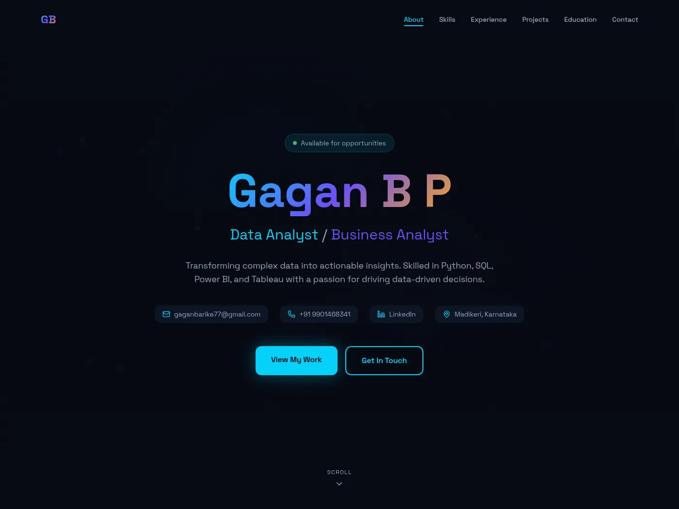 Dimension Portfolio Site