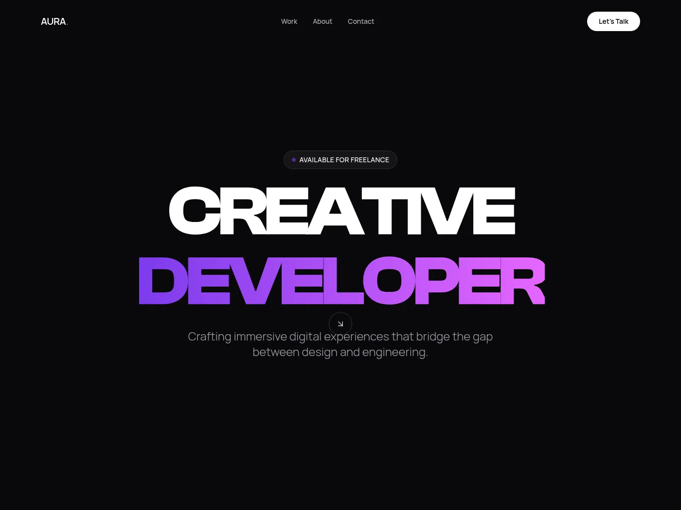 3D Portfolio Showcase