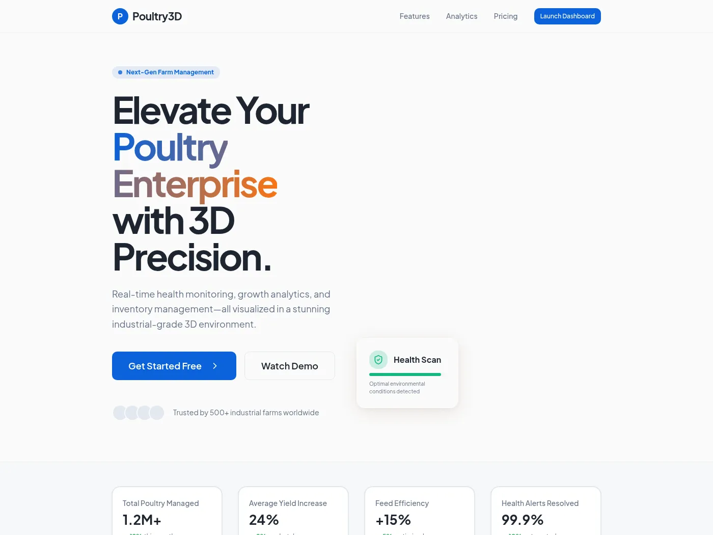 Poultry 3D Landing Page