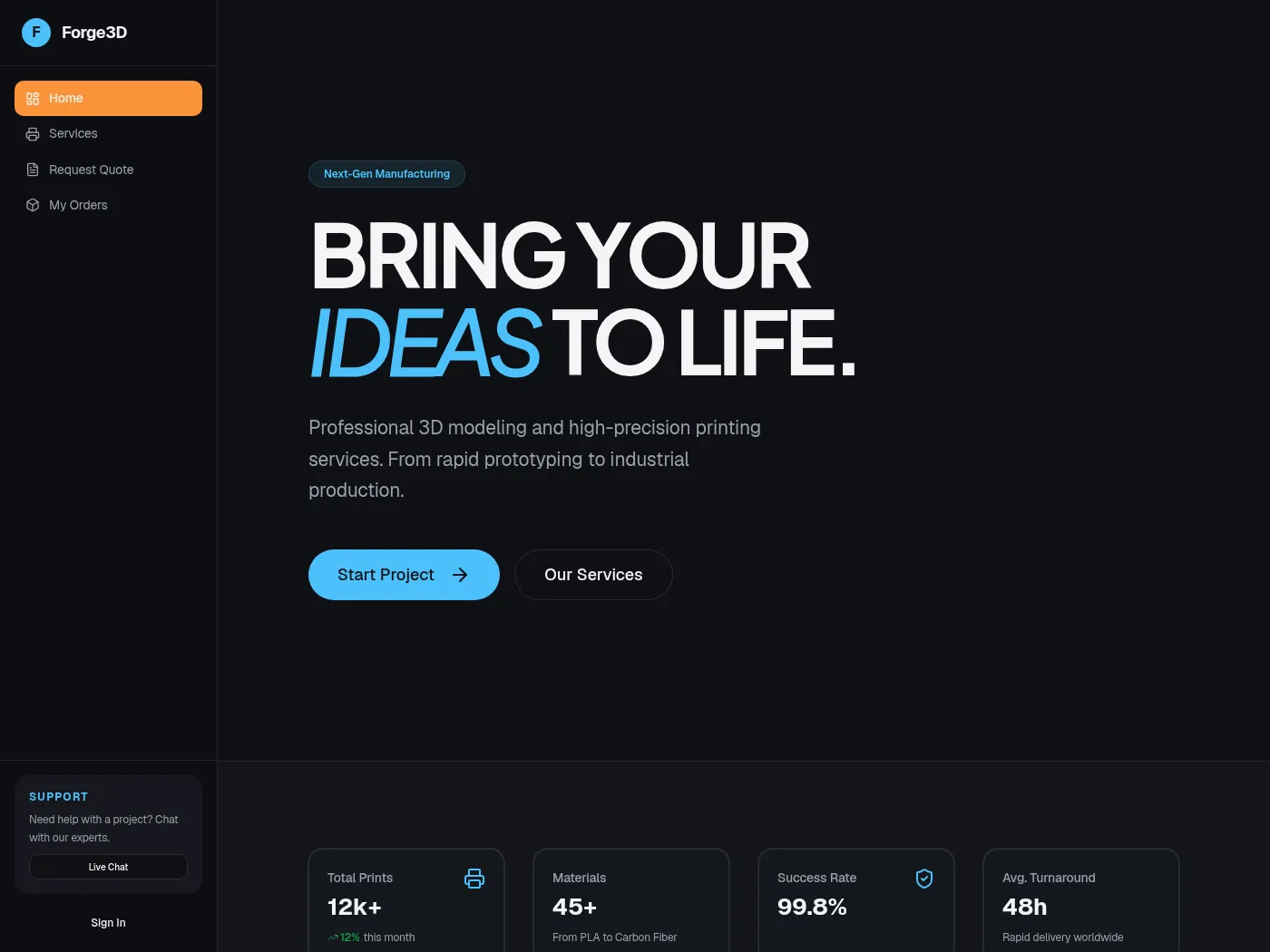3D Print Services Portal
