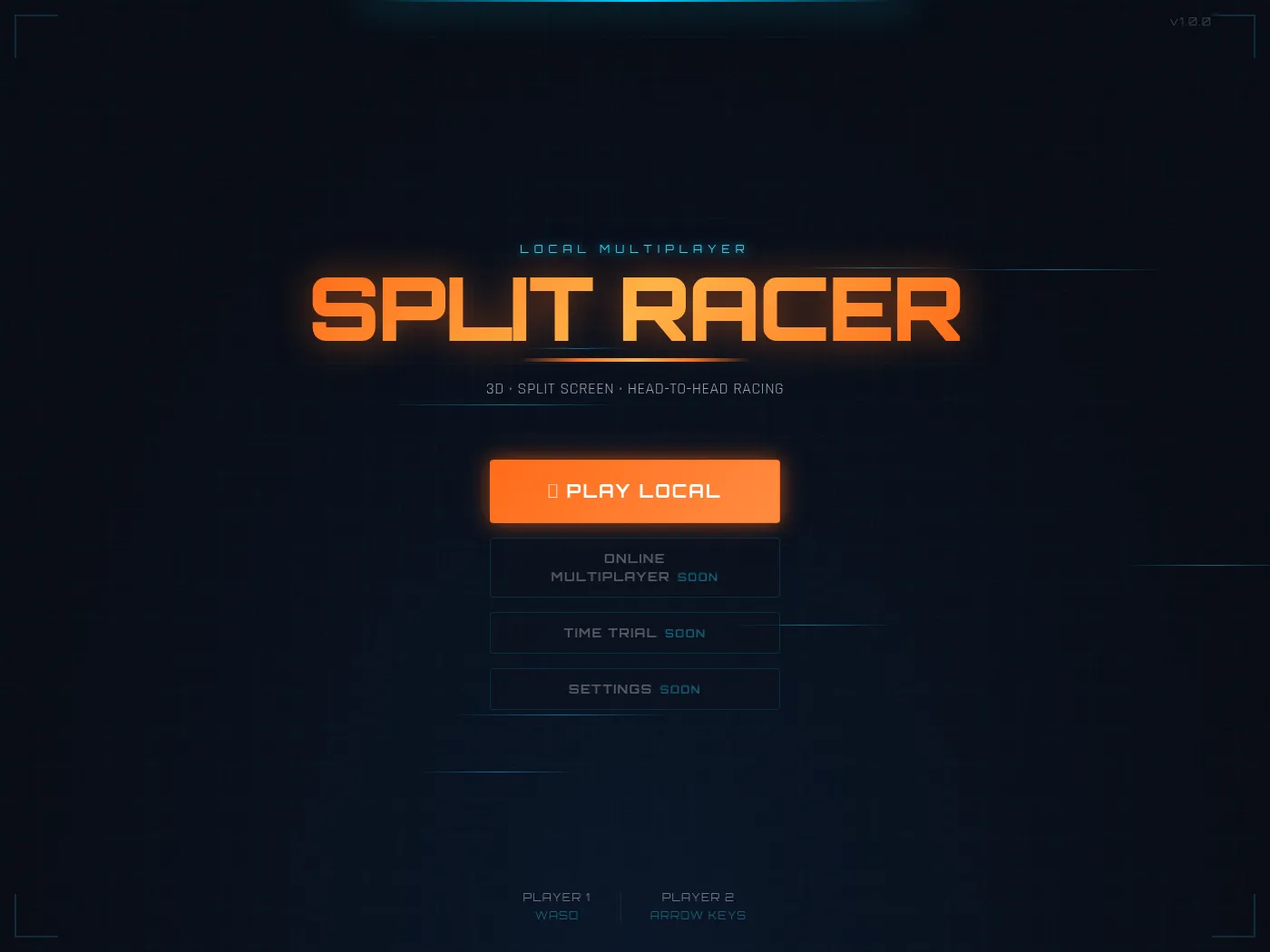 3D Split-Screen Racer