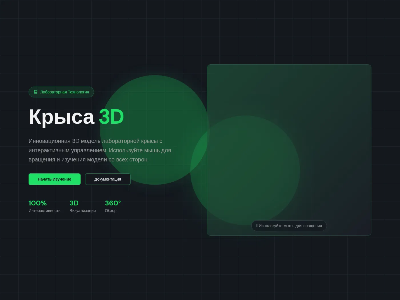 3D Rat Landing Page