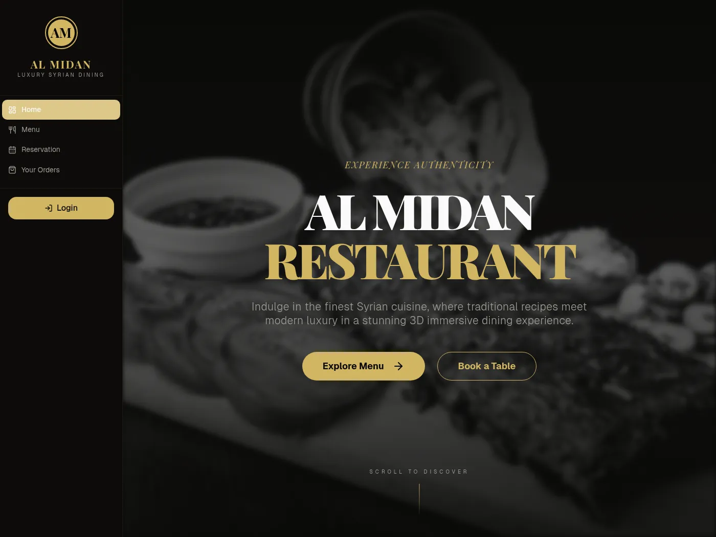Luxury 3D Restaurant Web