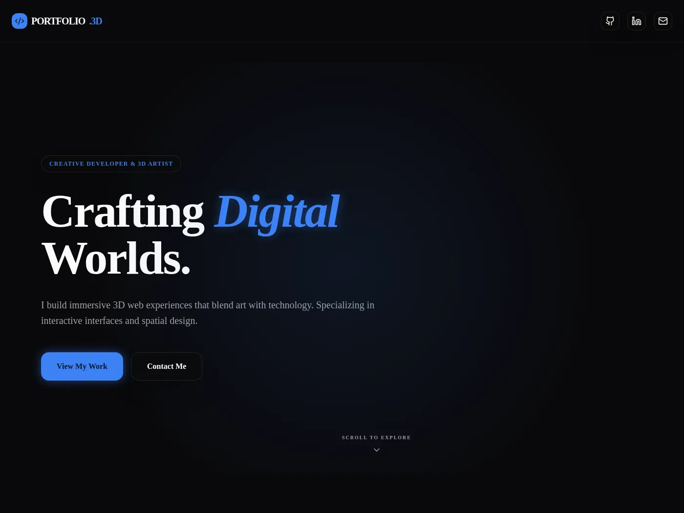3D Resume Showcase