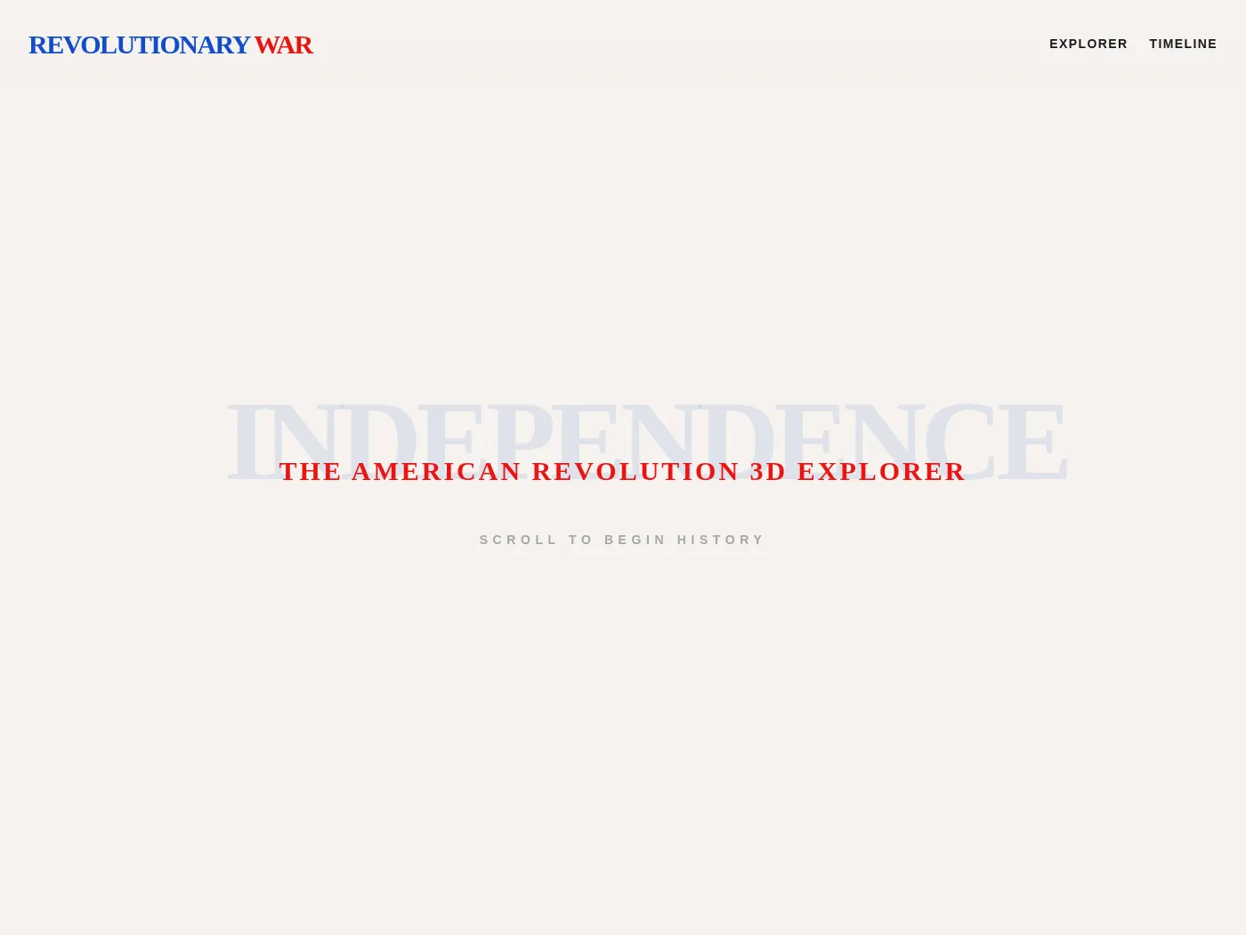 Revolutionary War 3D Explorer