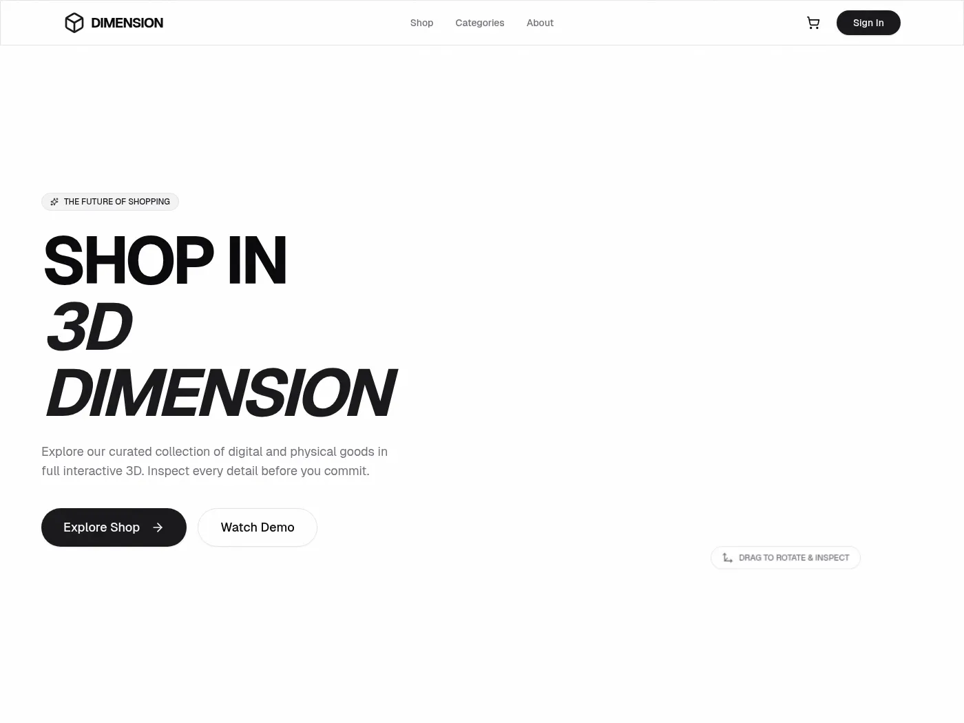 3D Shop Platform