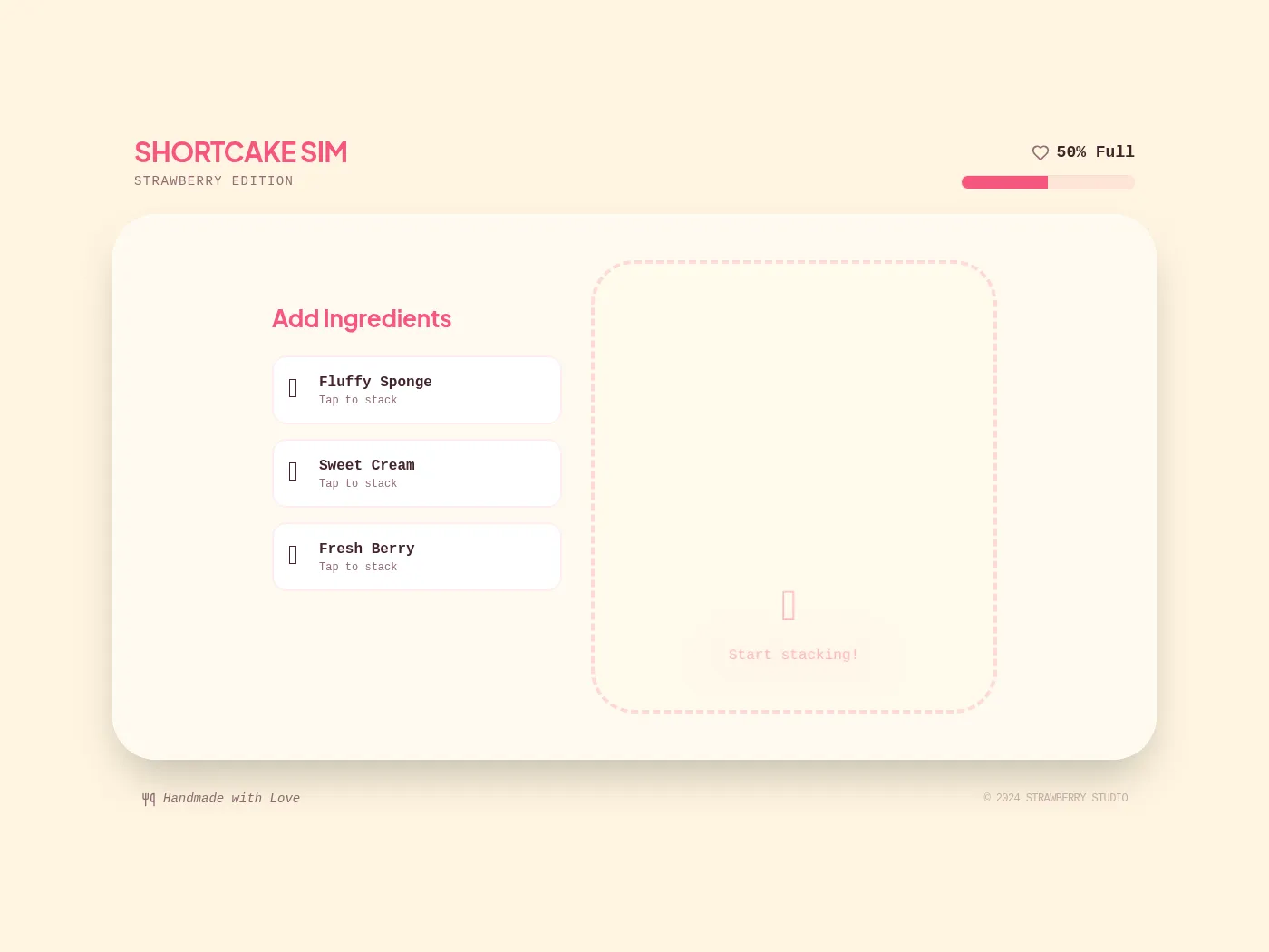 3D Strawberry Shortcake Sim
