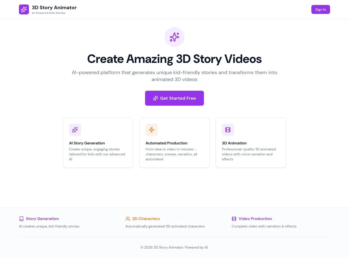3D Story Animator