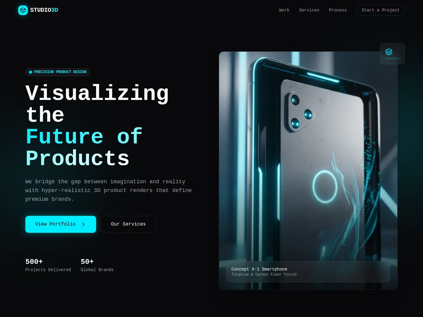 3D Studio Landing