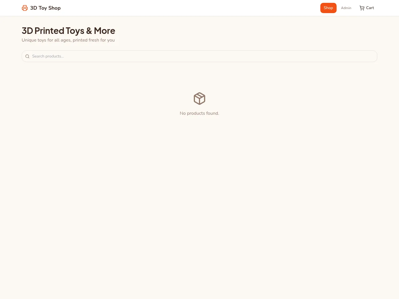 3D Toy Shop Admin