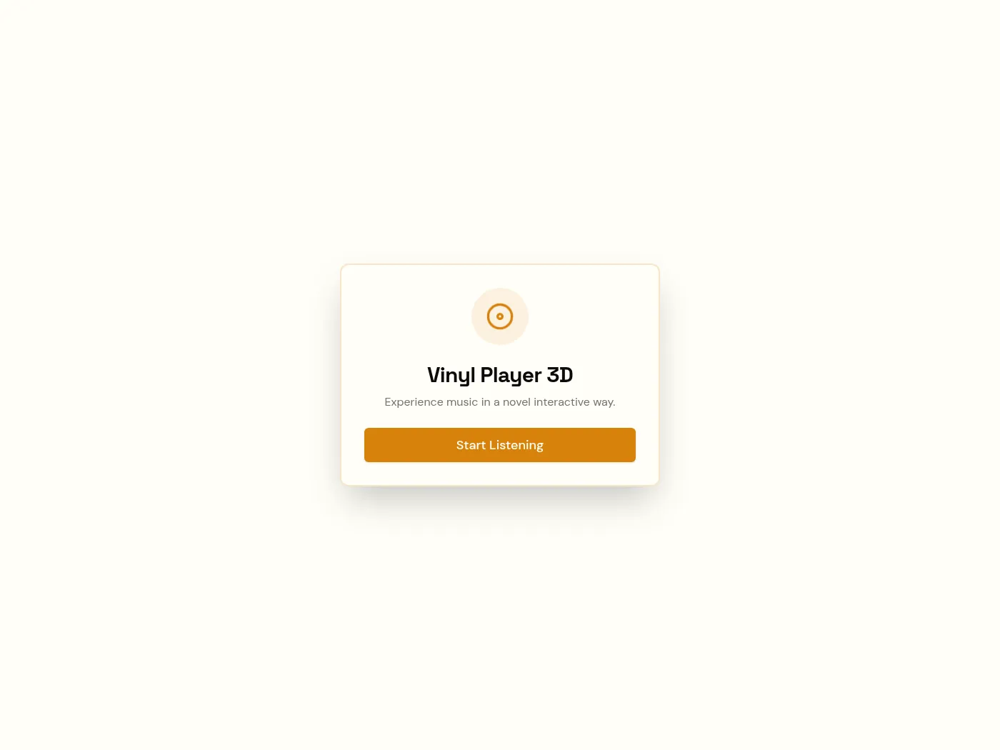 3D Vinyl Player