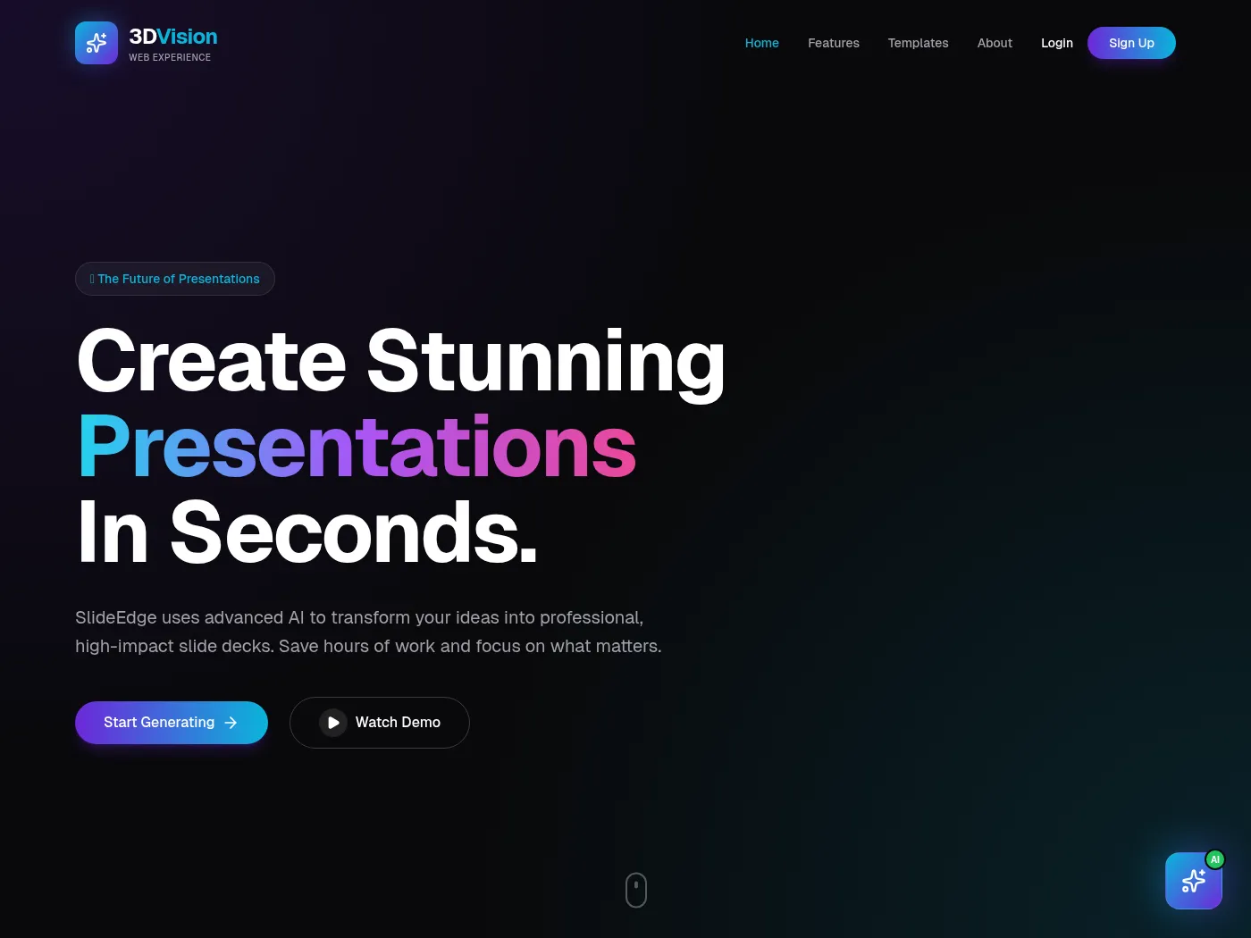 3D Vision Web Experience