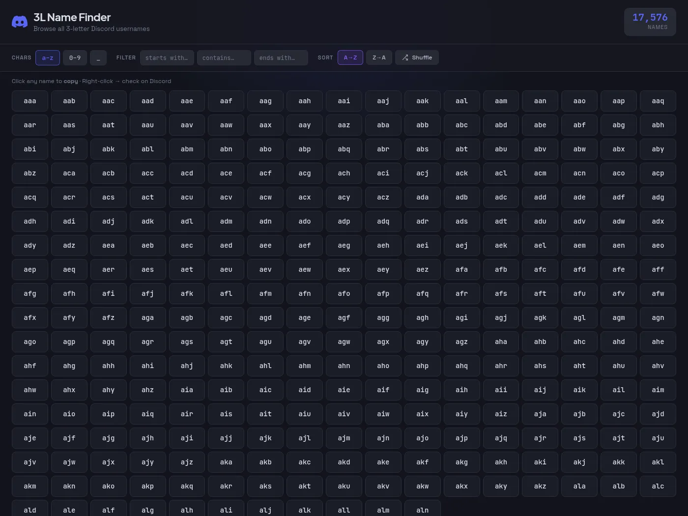 3L Discord Name Finder