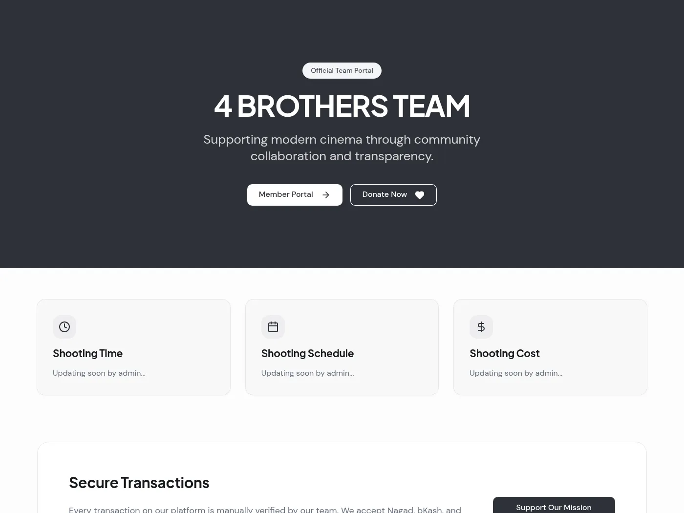 4 BROTHERS TEAM Portal