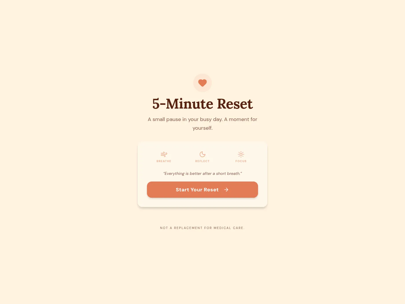 5-Minute Reset