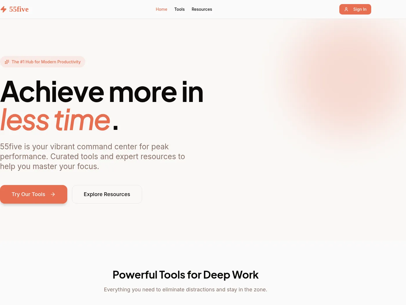 55five Productivity Hub