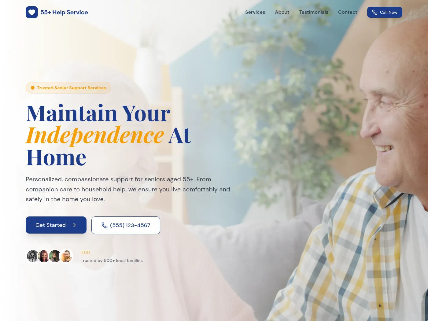55+ Help Service Site