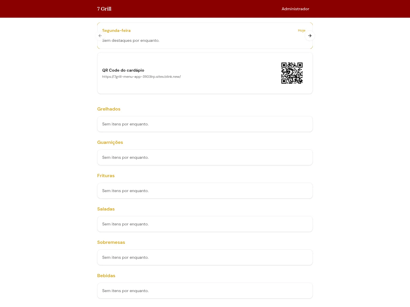 7 Grill Digital Menu