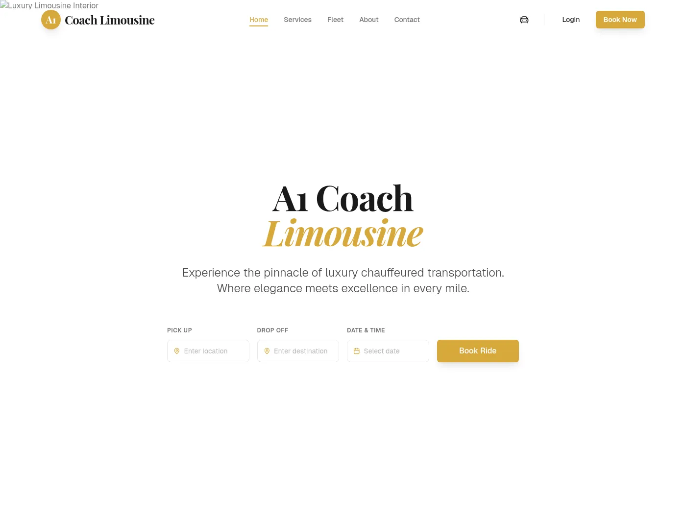 A1 Coach Limousine Site